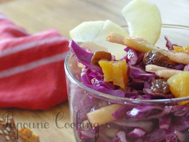 Recettes de Salade de chou rouge de Papoune Cooking