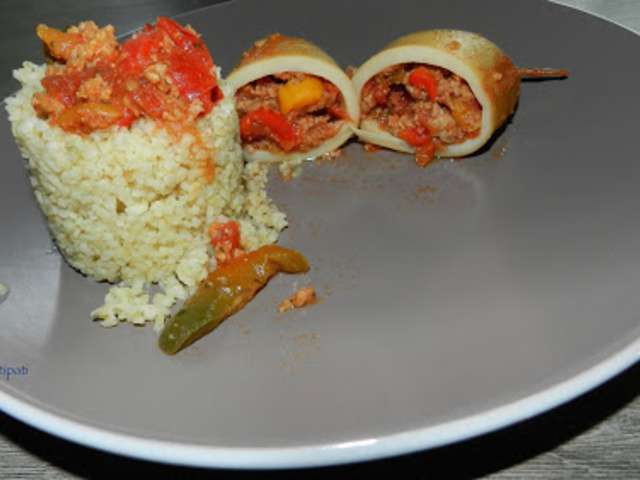 Recettes d'Encornets Farcis et Viande