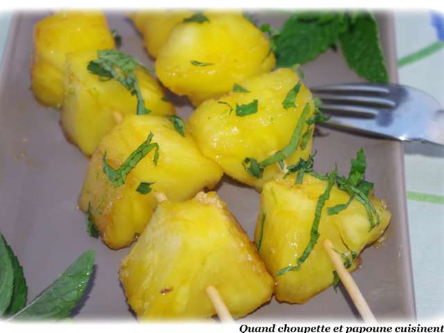 Recettes de Brochettes et Ananas