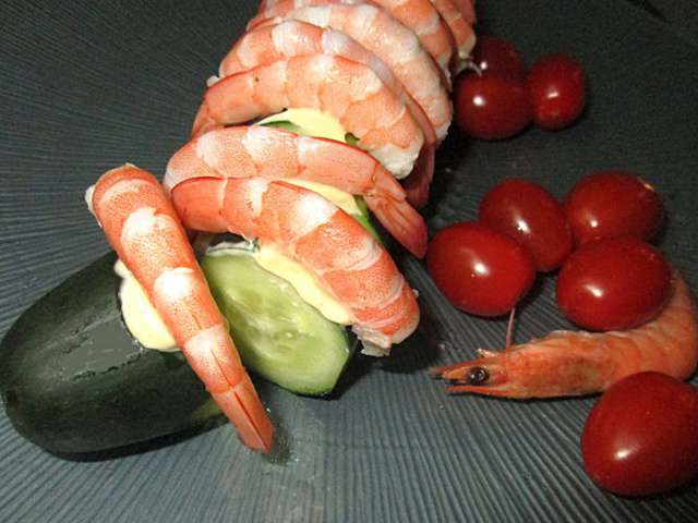 Recettes de Crevettes Roses et Tomates