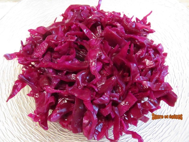 Recettes de Chou rouge de Sucre et épices