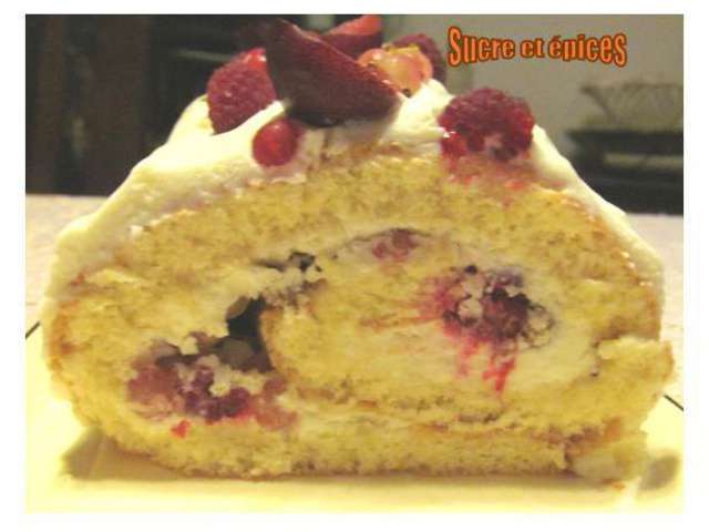 Recettes de Gâteau Roulé et Fruits rouges