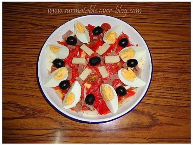 Recettes de Salade de poivrons de Sur ma table