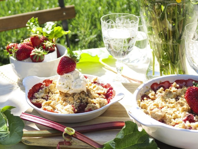 Recettes de Fraises et Rhubarbe