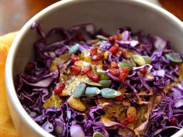 Recettes de Salade de chou rouge et Vinaigrette