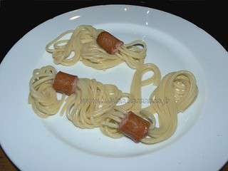 Recettes de Spaghetti et Knackis