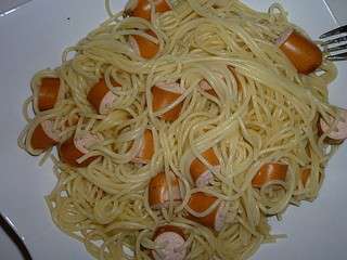Recettes de Spaghetti et Knackis